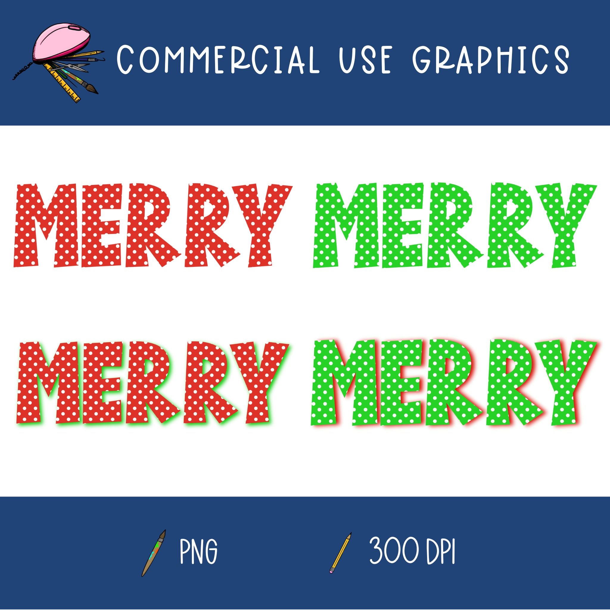 Merry Word Bundle – Click & Create Design Studio