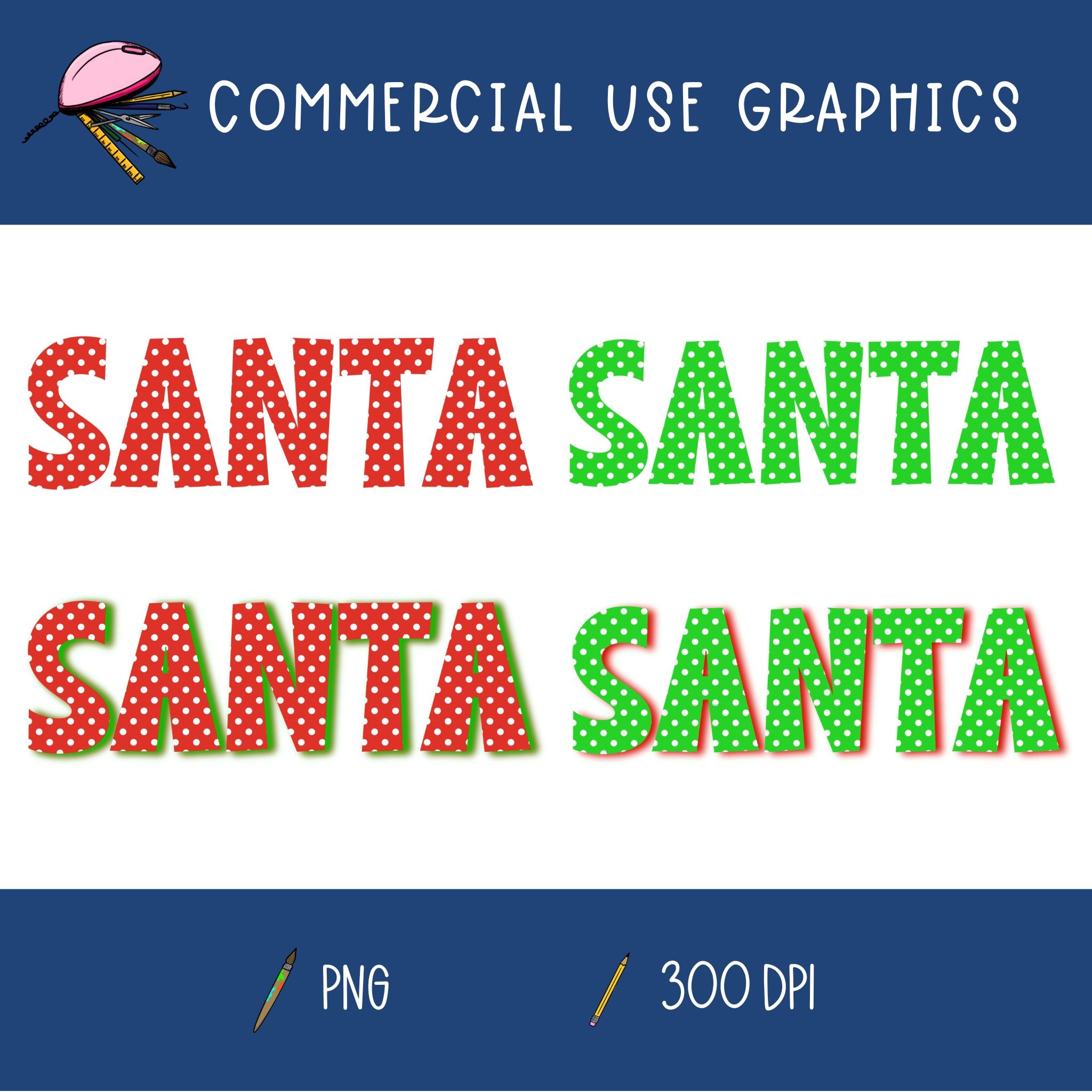 Santa Word Bundle – Click & Create Design Studio