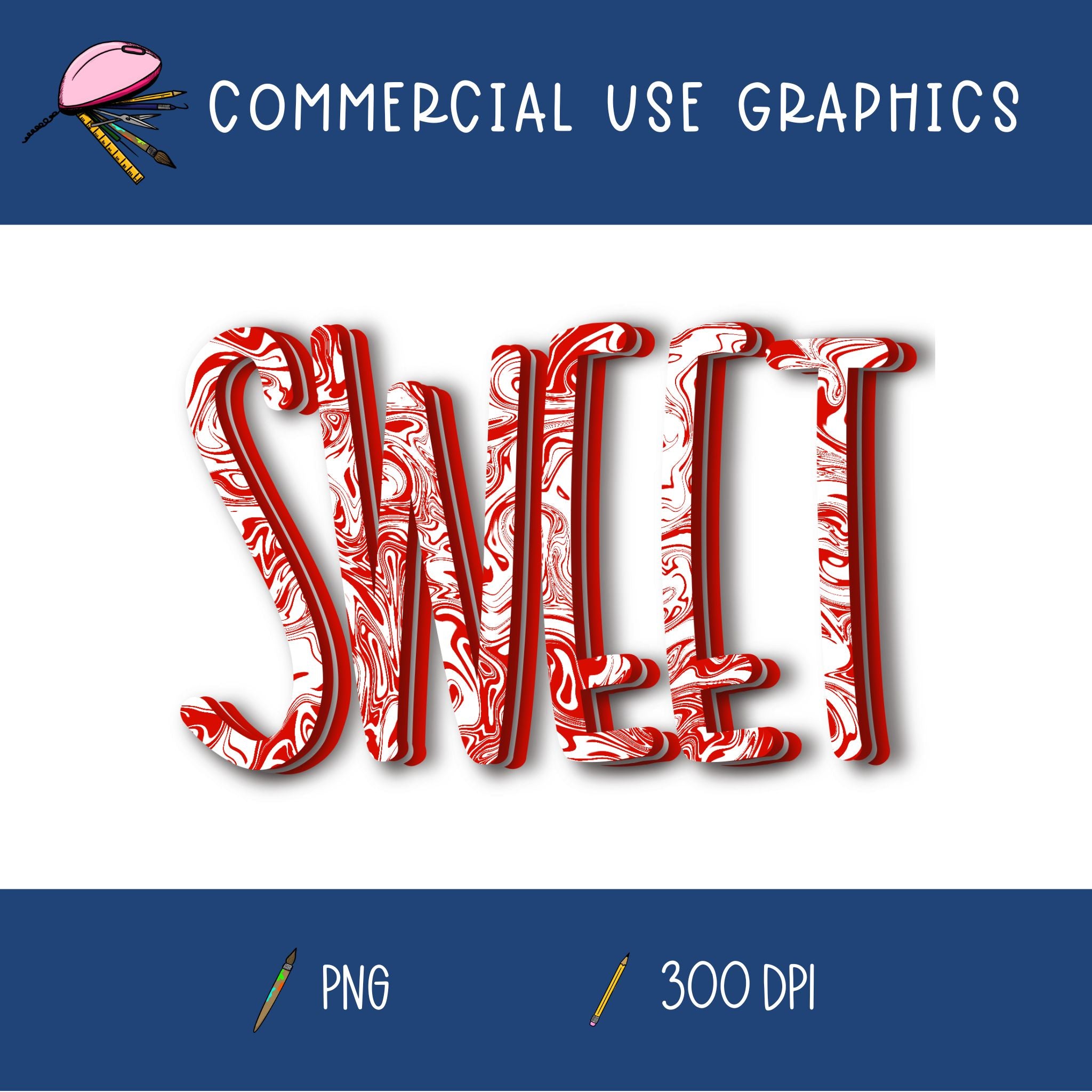 Sweet Swirl Word Graphic – Click & Create Design Studio